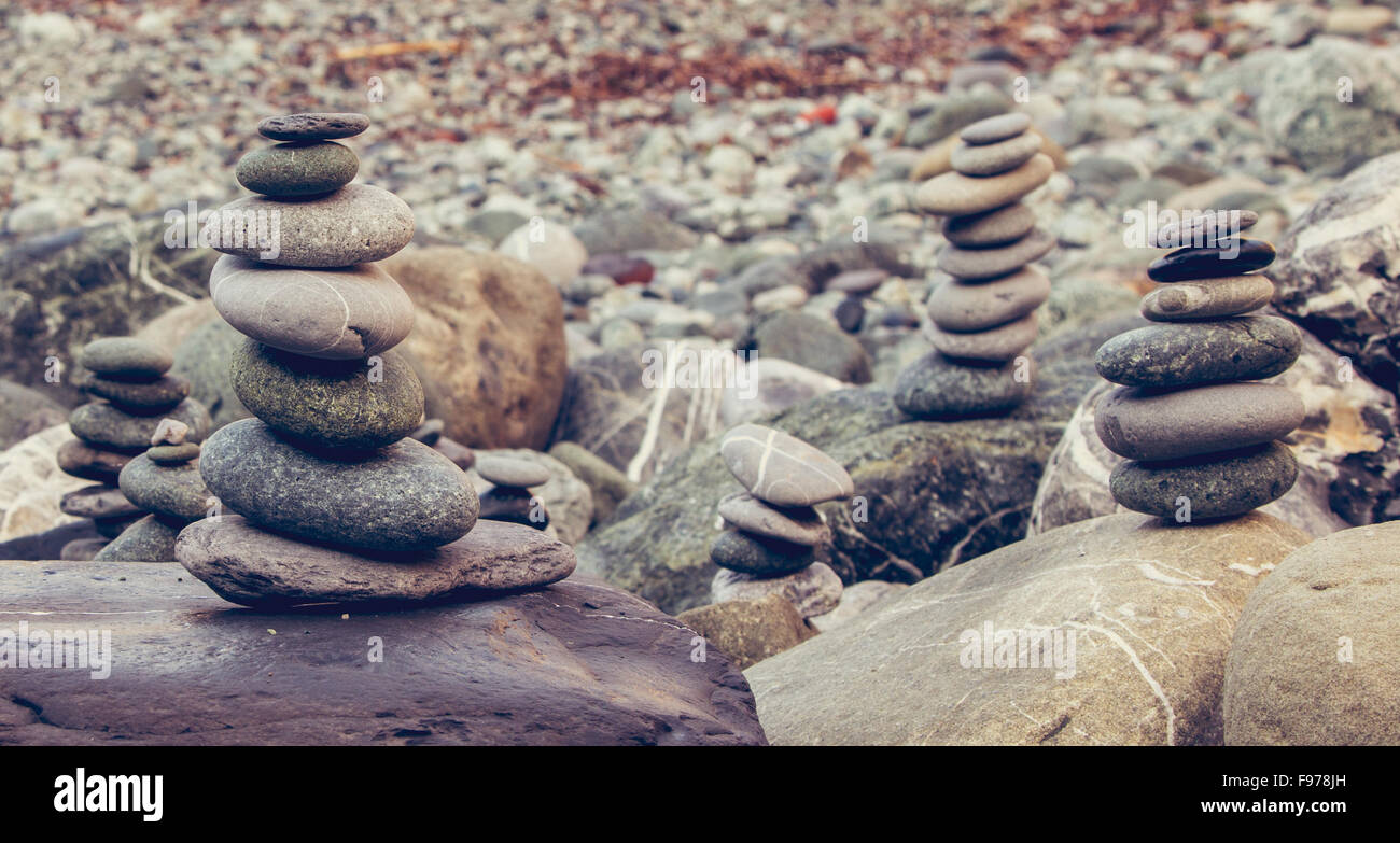 Abstract Pebble And Rock Sculptures Stock Photo - Alamy
