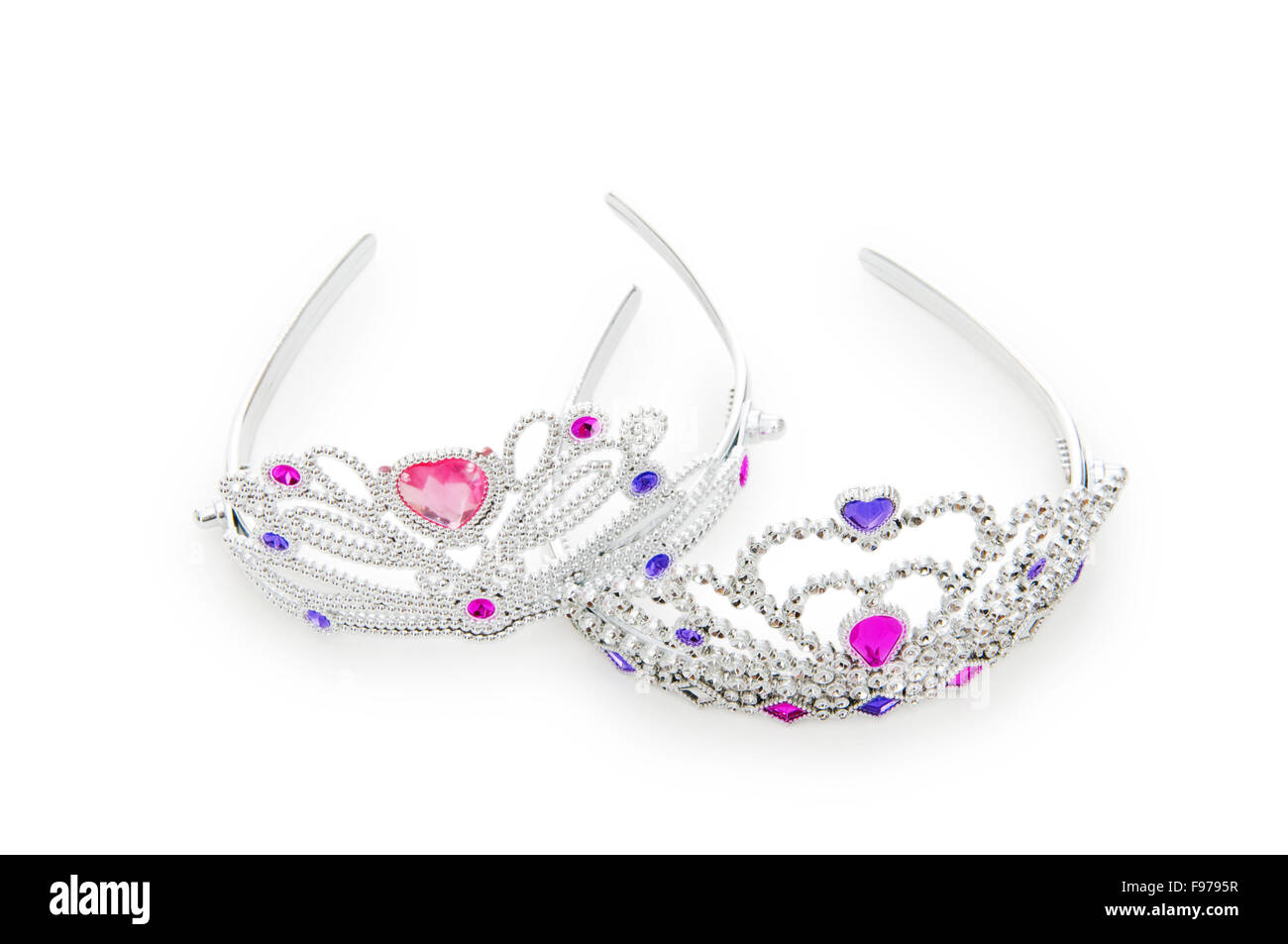 Silver diadem isolated on the white background Stock Photo - Alamy