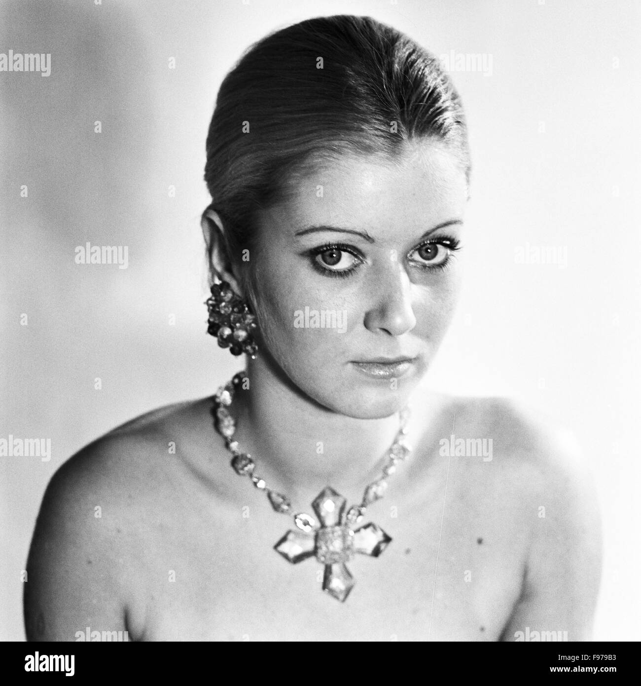 Das deutsche Fotomodell Christa Daniel, Porträt, Deutschland 1969. The ...