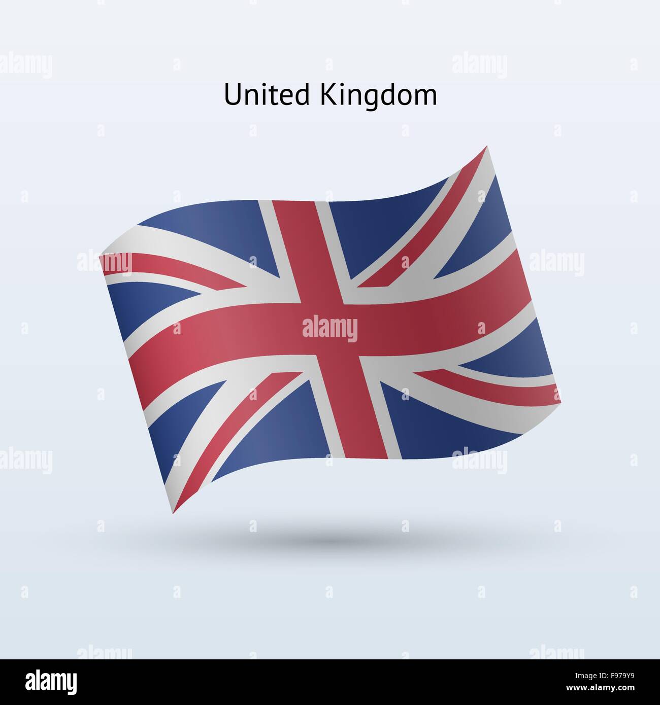 United Kingdom flag waving form Stock Vector Image & Art - Alamy