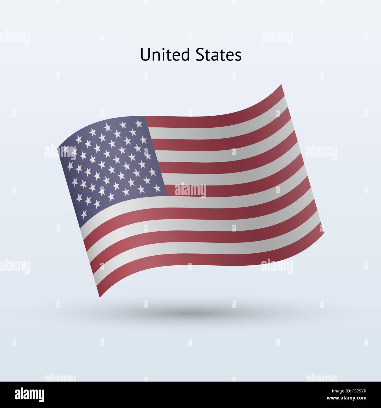 United States flag waving form Stock Vector Image & Art - Alamy