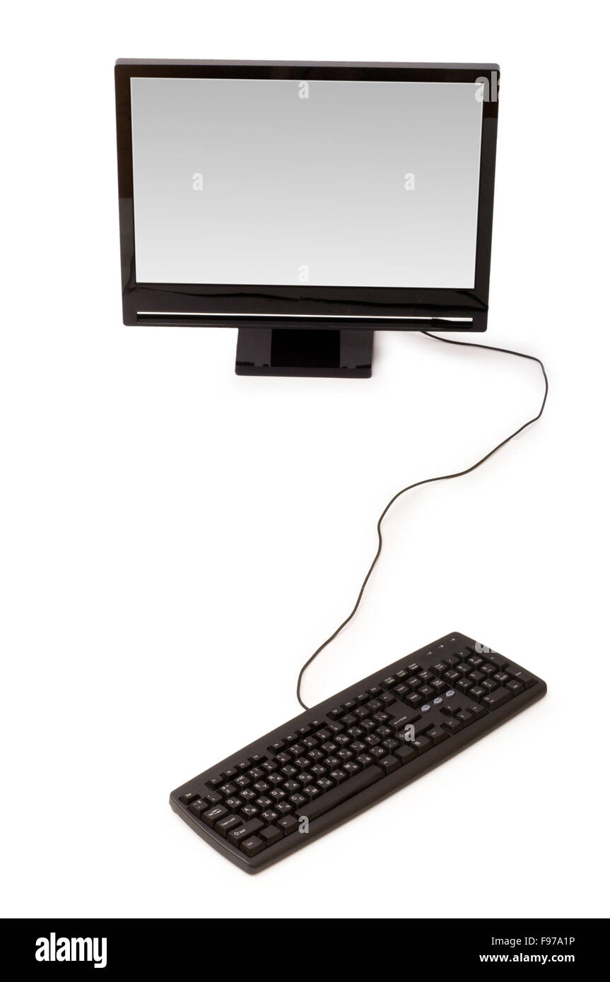 Personal computer isolated on the white background Stock Photo - Alamy