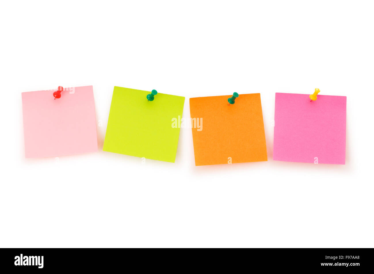 Reminder notes isolated on the white board Stock Photo - Alamy