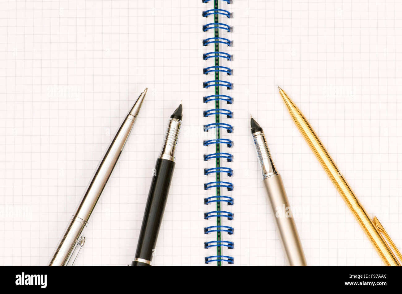 Close up of ink pens on the paper Stock Photo - Alamy