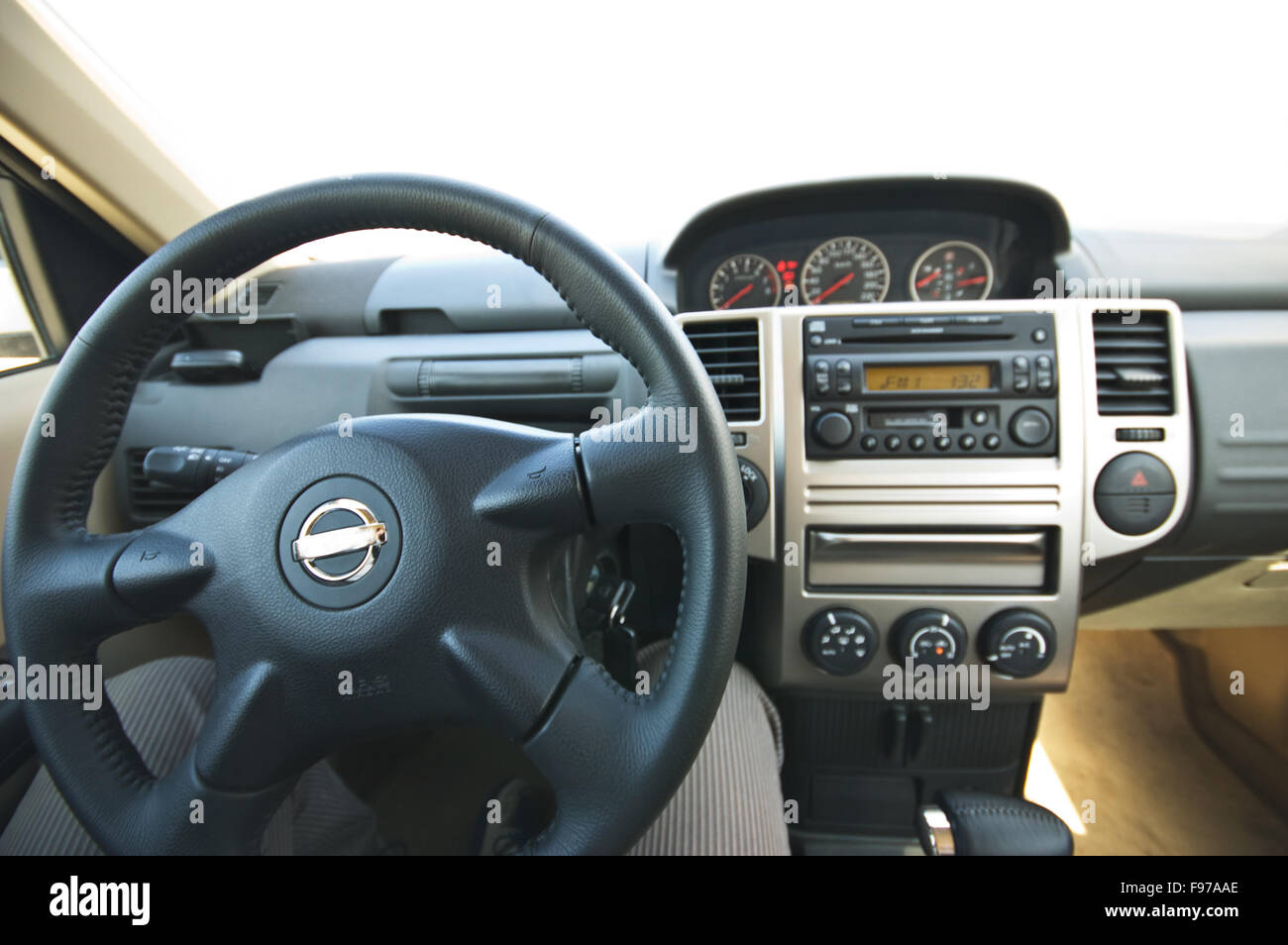 Interior of a modern car at driving seat Stock Photo - Alamy