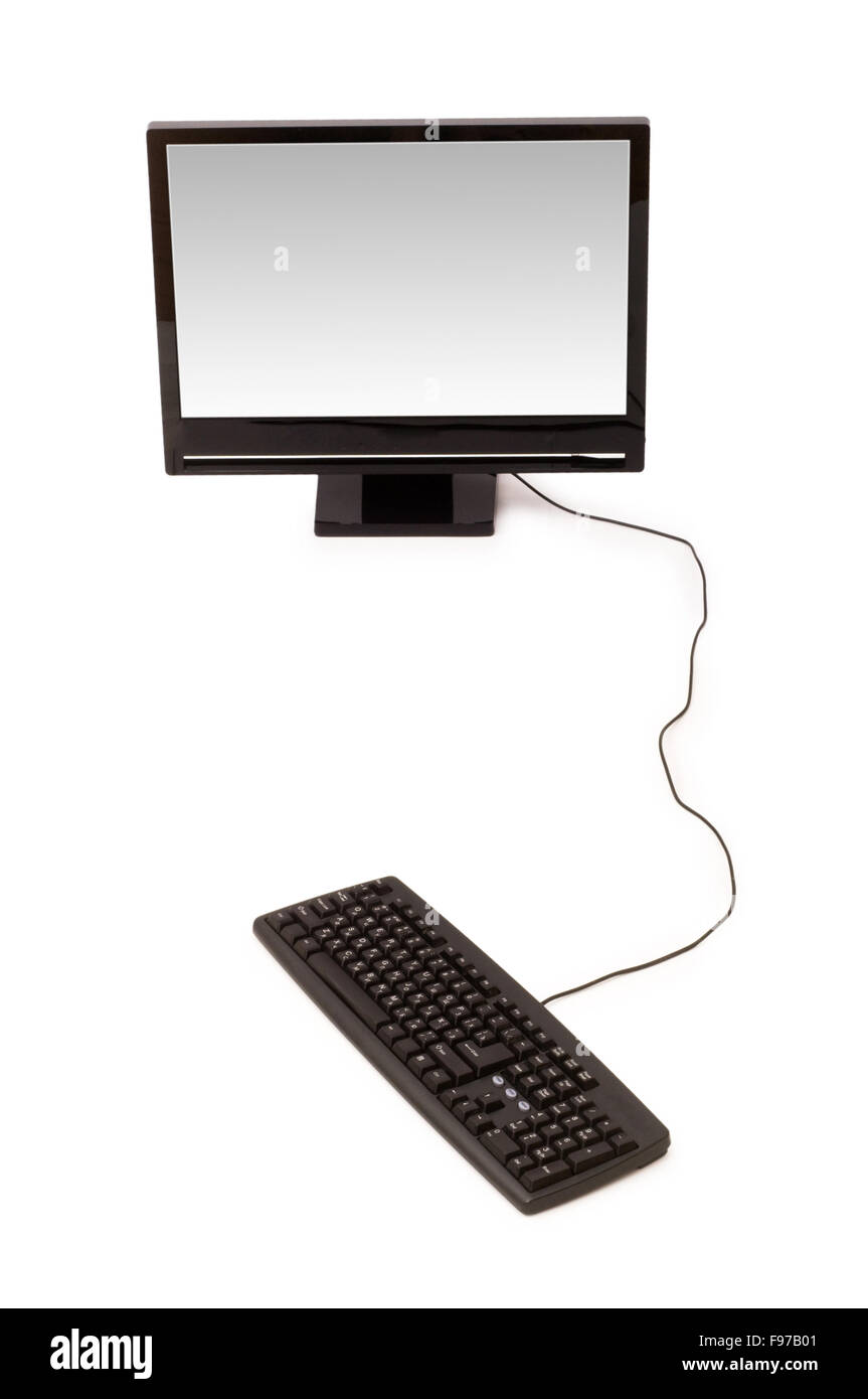 Personal computer isolated on the white background Stock Photo - Alamy