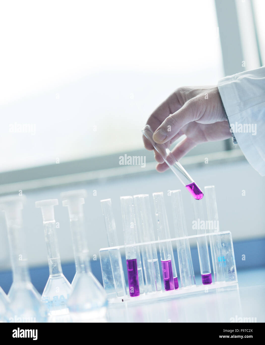 research and science doctor student people in bright labaratory ...