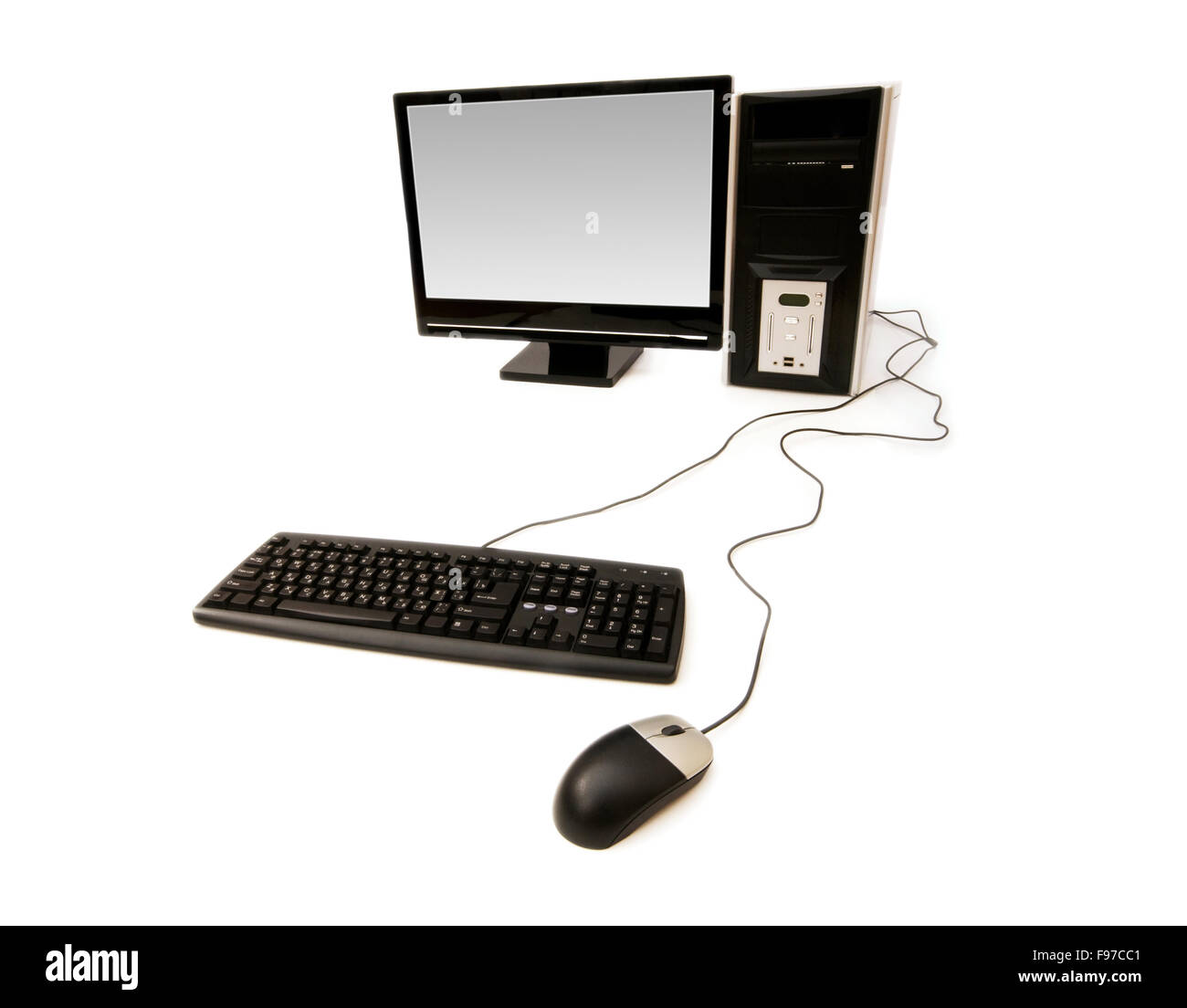 Personal computer isolated on the white background Stock Photo - Alamy