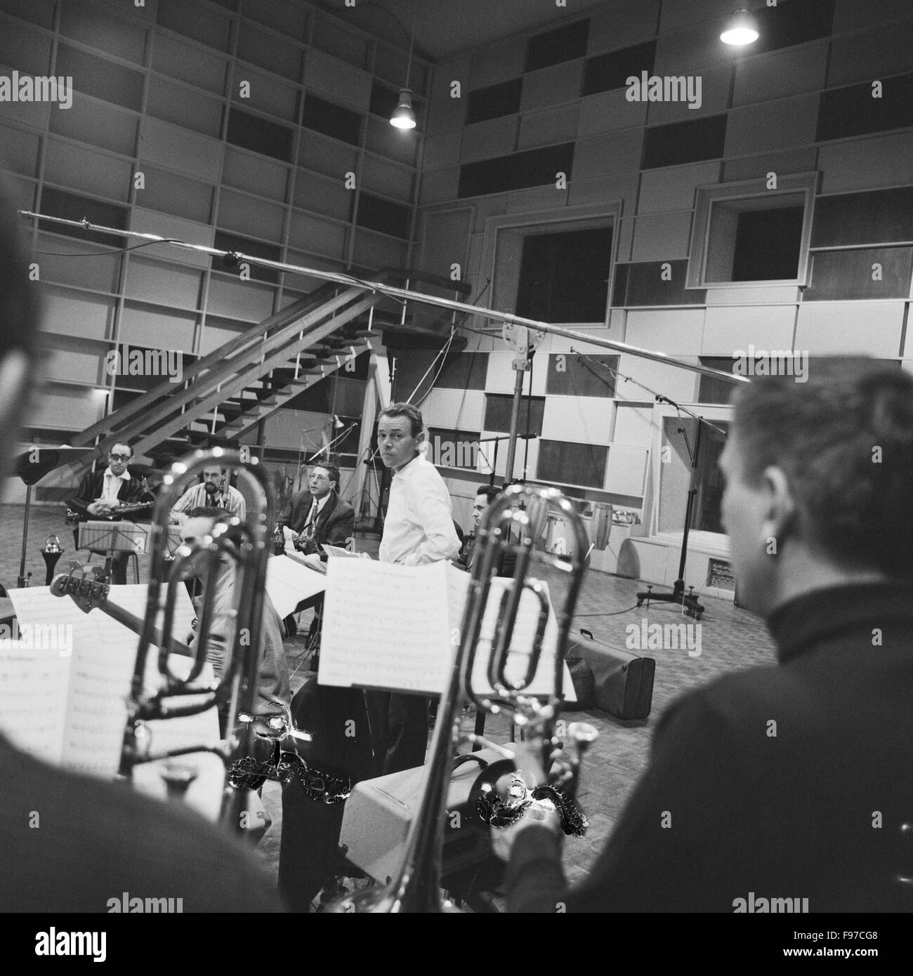 1960s recording studio Black and White Stock Photos & Images - Alamy