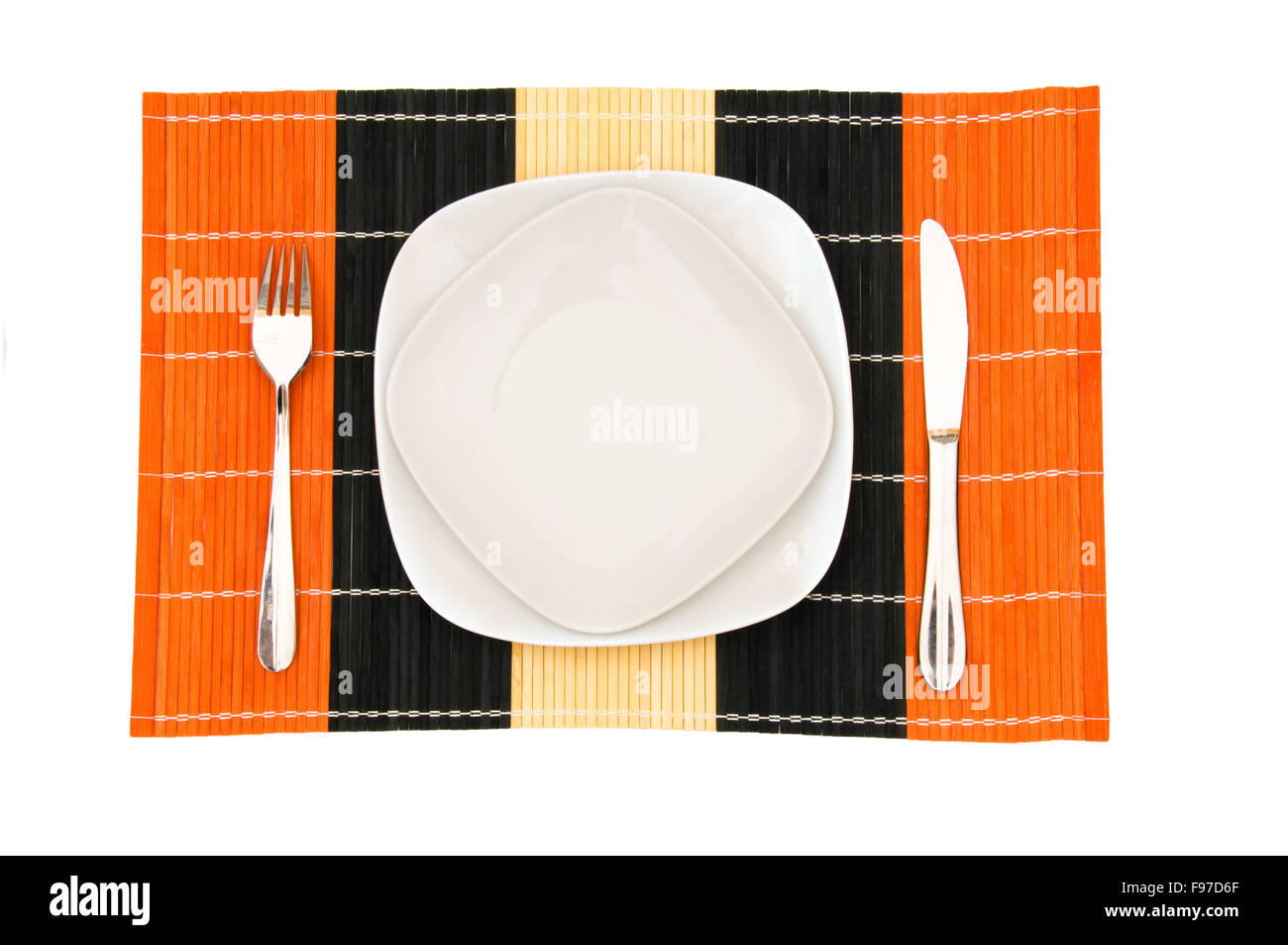 Set of table utensils isolated on white Stock Photo - Alamy