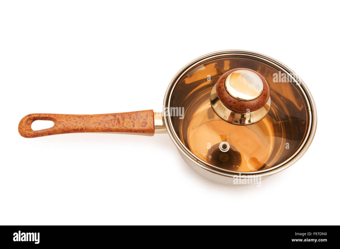 Silver saucepan isolated on the white background Stock Photo - Alamy