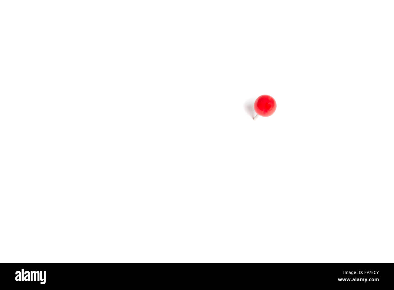 a red pin on a white background Stock Photo - Alamy