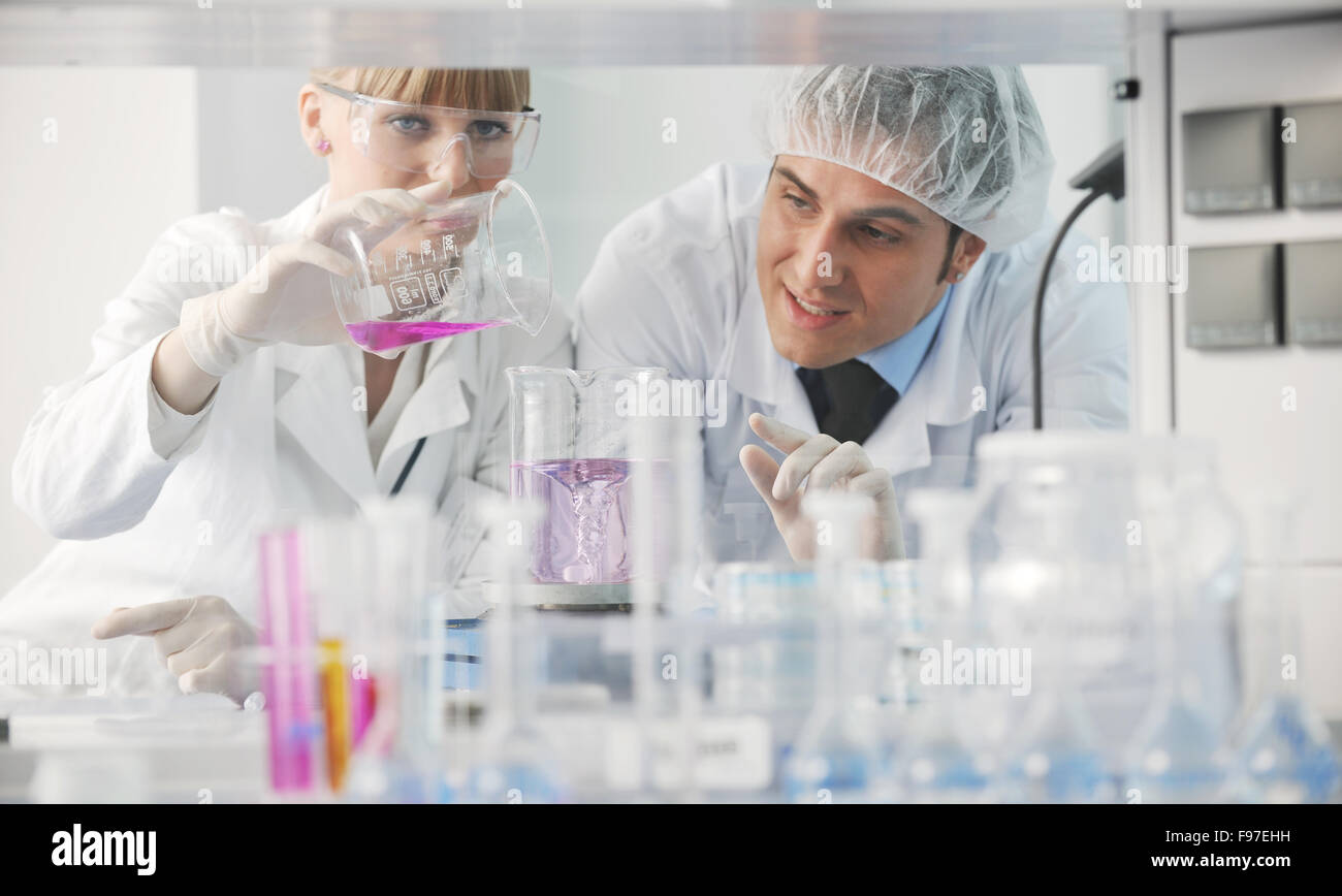 science and research biology chemistry an dmedicine youn people couple ...