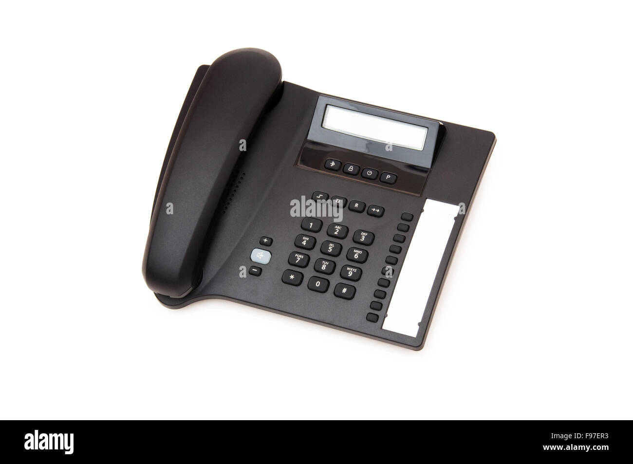Office phone isolated on the white background Stock Photo - Alamy