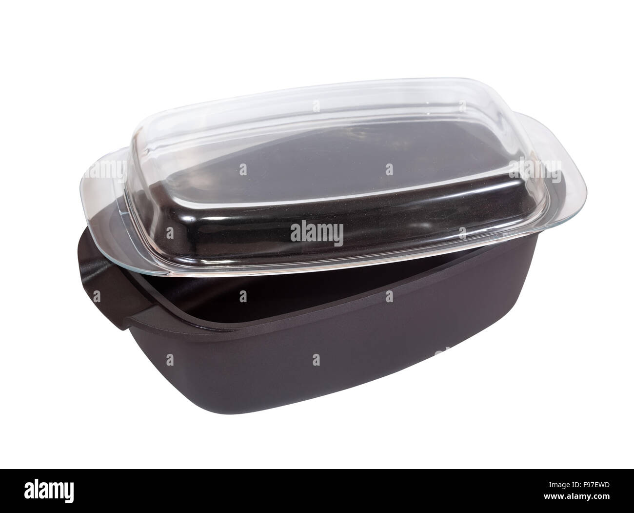 deep cooking pan. Isolated over white background Stock Photo - Alamy
