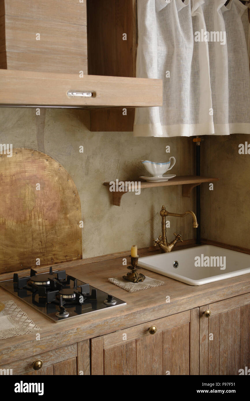 kitchen design in old fashion style Stock Photo - Alamy