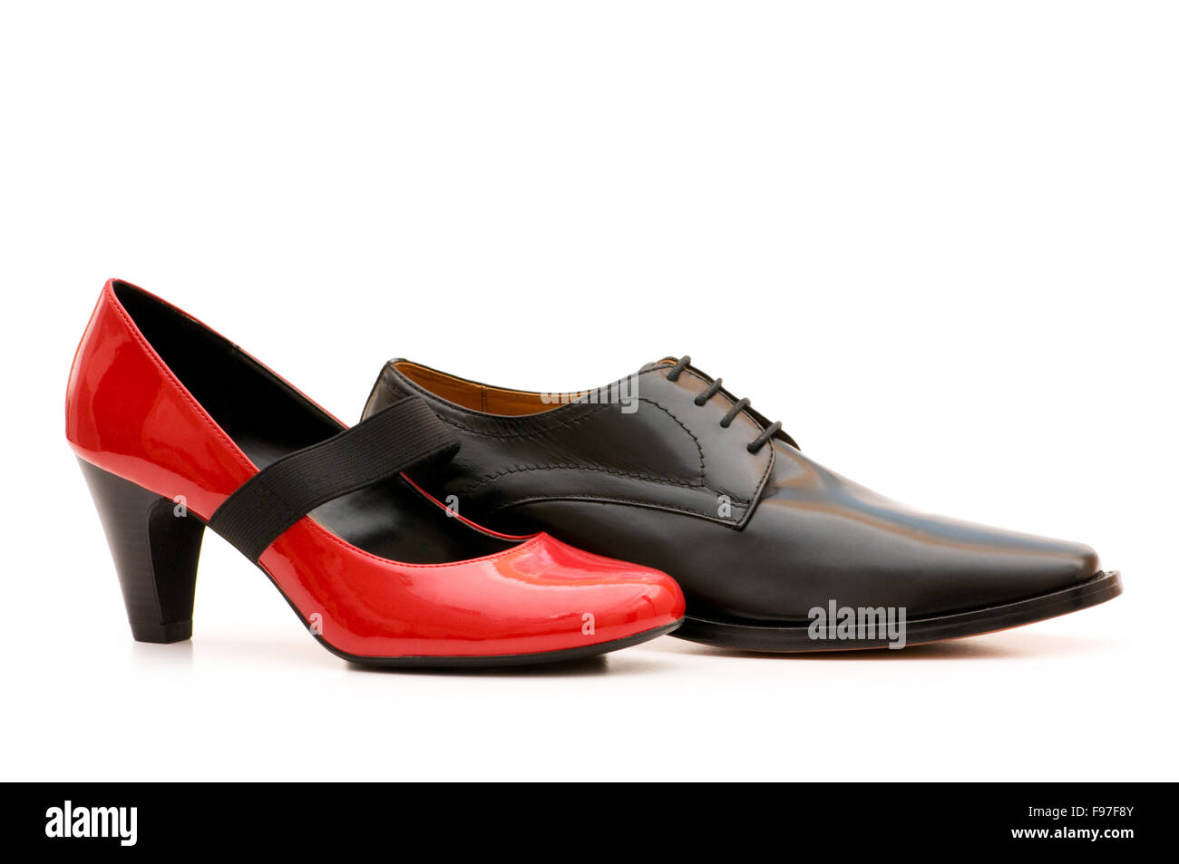 Two shoes isolated on the white background Stock Photo - Alamy