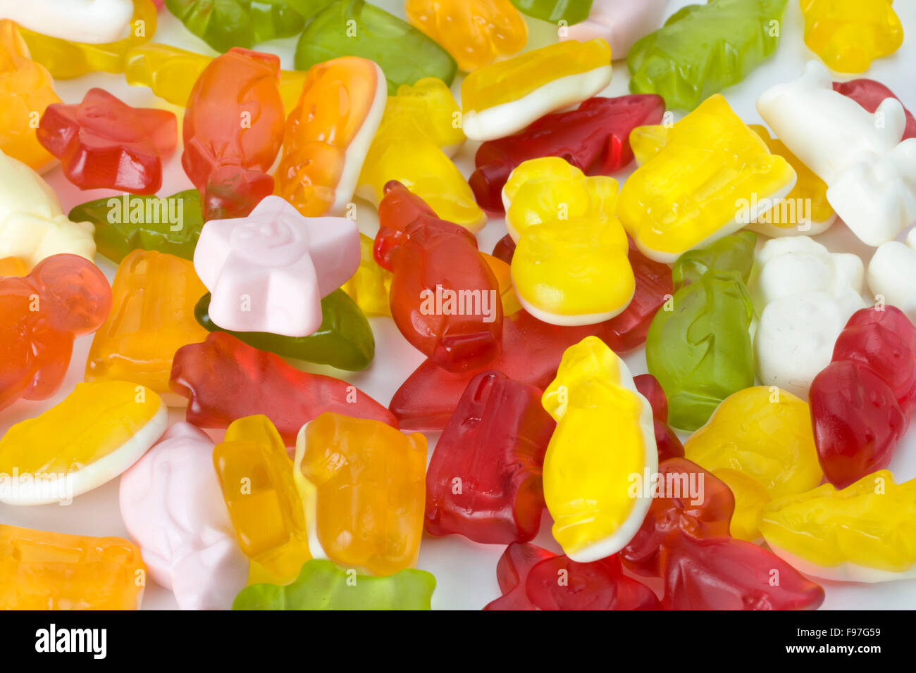 detail of colorful gummy bear candy Stock Photo - Alamy