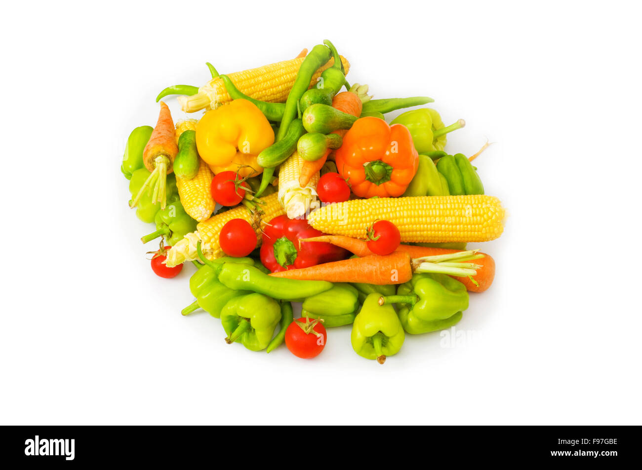 Various vegetables isolated on the white background Stock Photo - Alamy