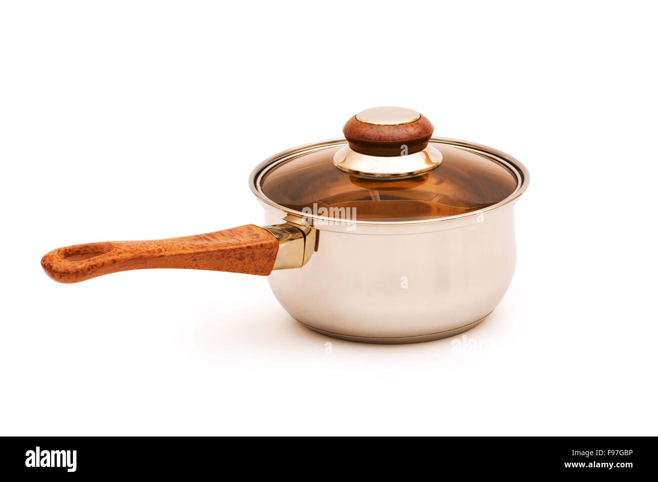 Silver saucepan isolated on the white background Stock Photo - Alamy