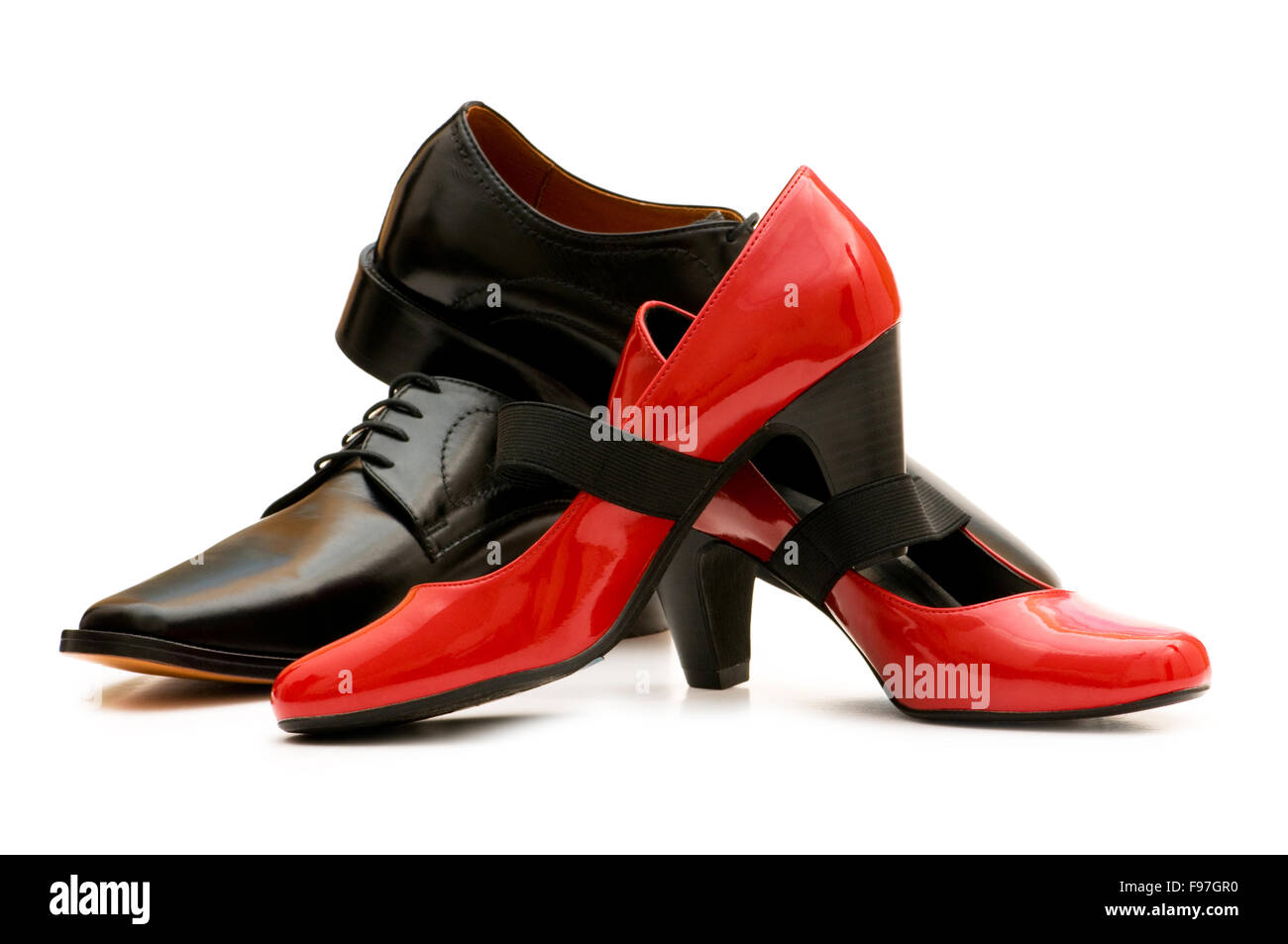 Two shoes isolated on the white background Stock Photo - Alamy