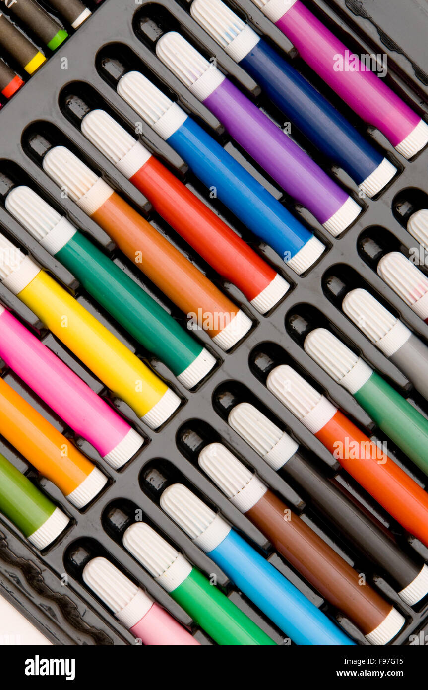 Set of crayons isolated on the white background Stock Photo - Alamy