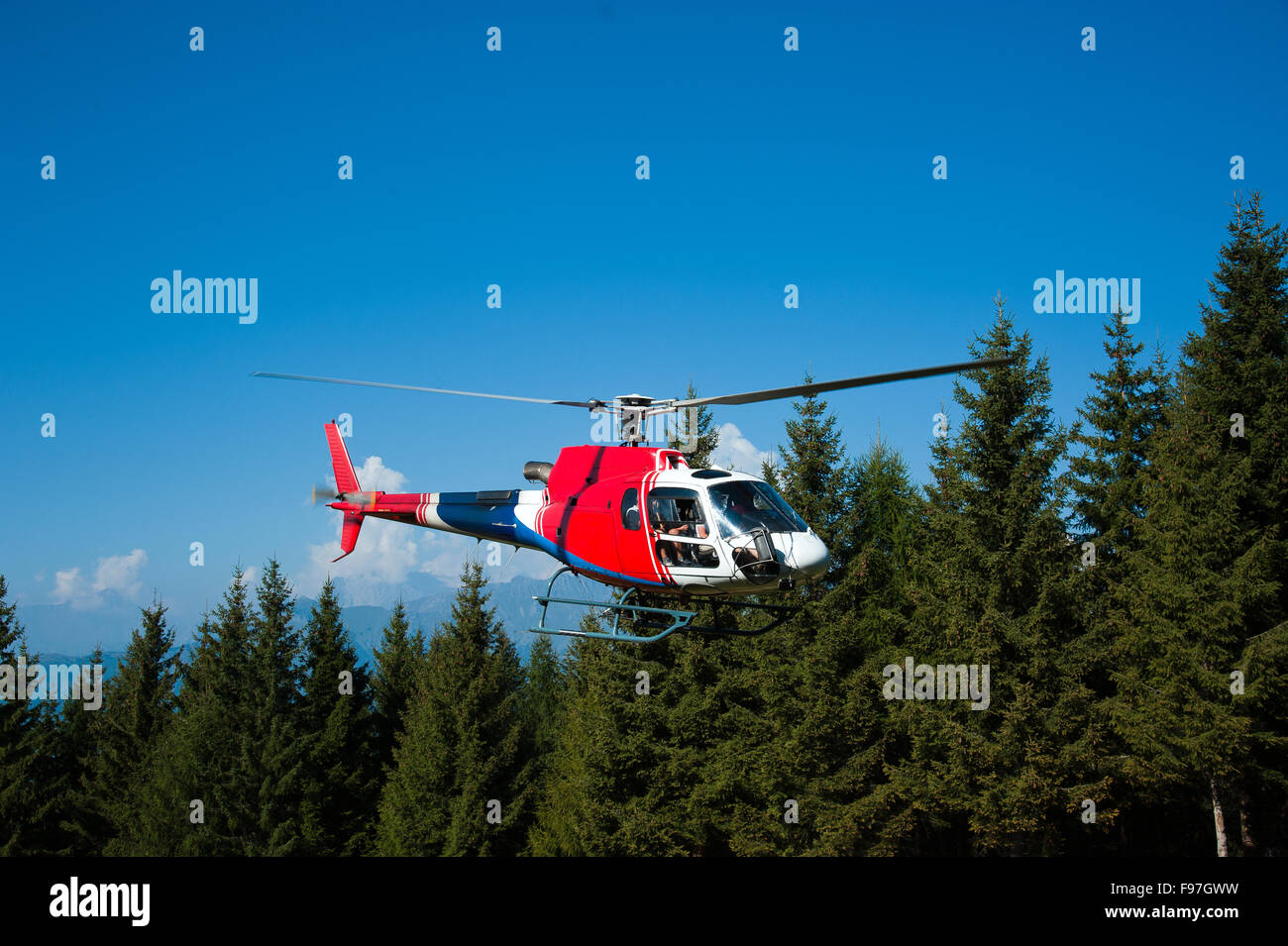 helicopter in the landing phase Stock Photo - Alamy