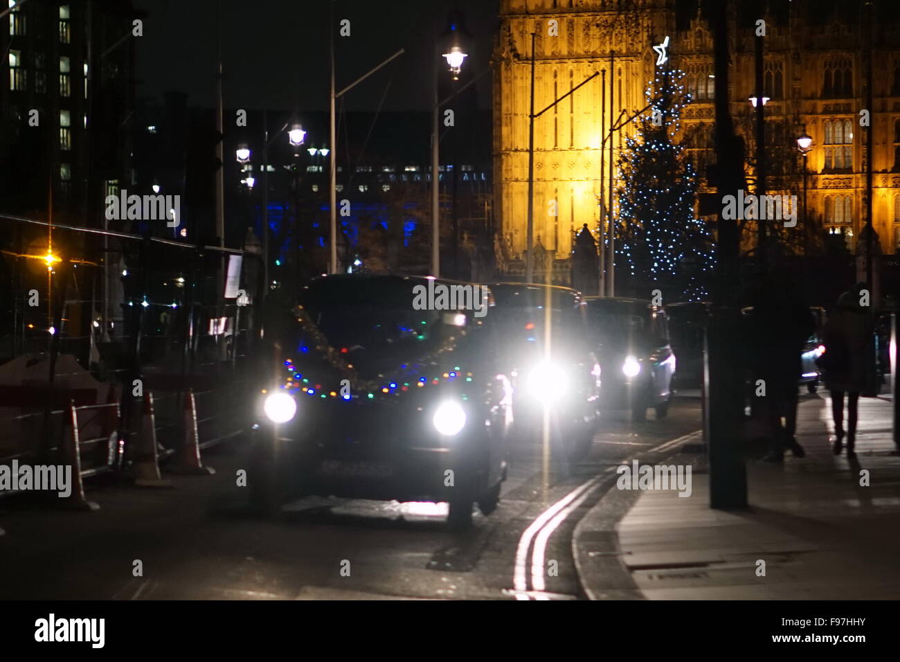 London,England,UK, 14th Dec 2015 : Around 50 London Black cab, Cabby's ...