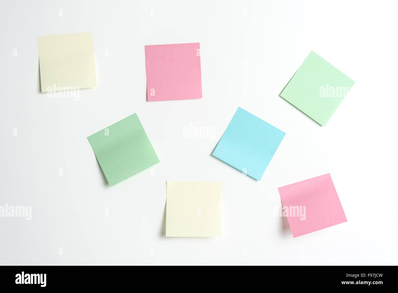 post-its on the wall as a reminder Stock Photo - Alamy