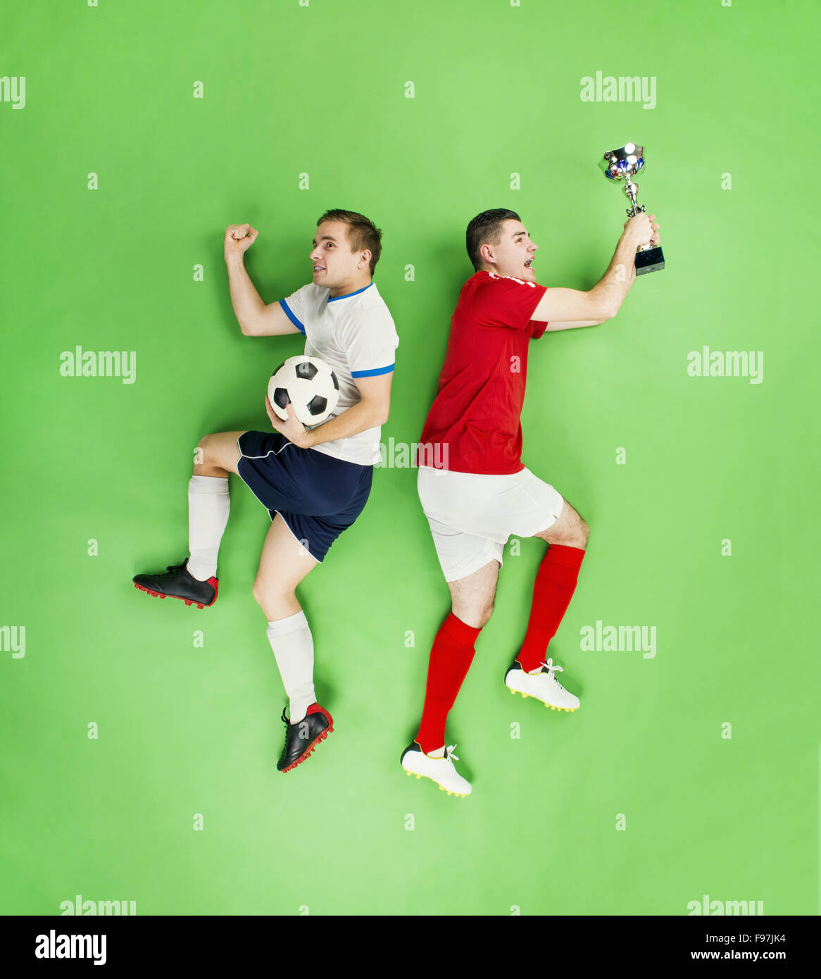 Sport football action celebrating trophy hi-res stock photography and ...