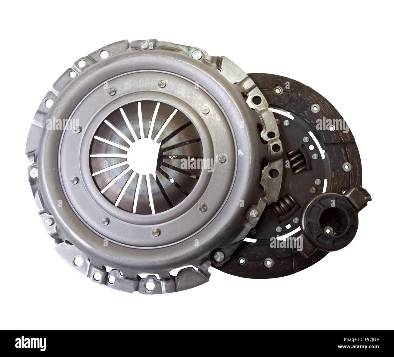auto parts - automotive engine clutch. Isolated on white with clipping ...