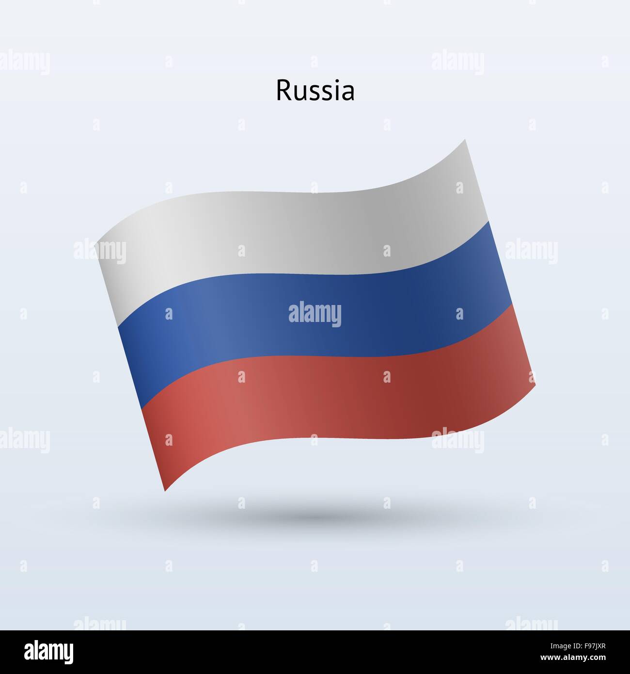 Russia flag waving form. Vector illustration Stock Vector Image & Art ...