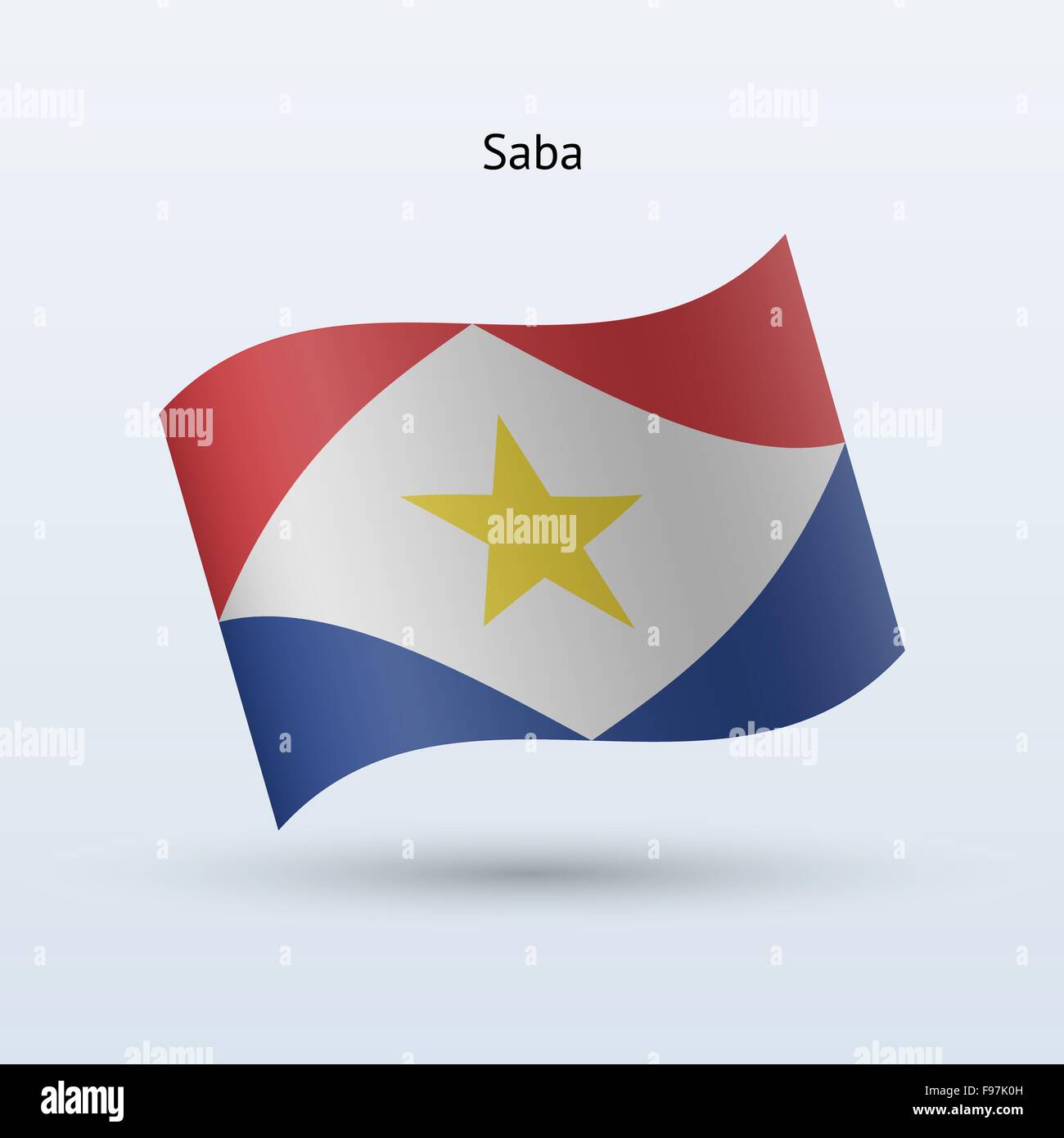 Saba flag waving form. Vector illustration Stock Vector Image & Art - Alamy