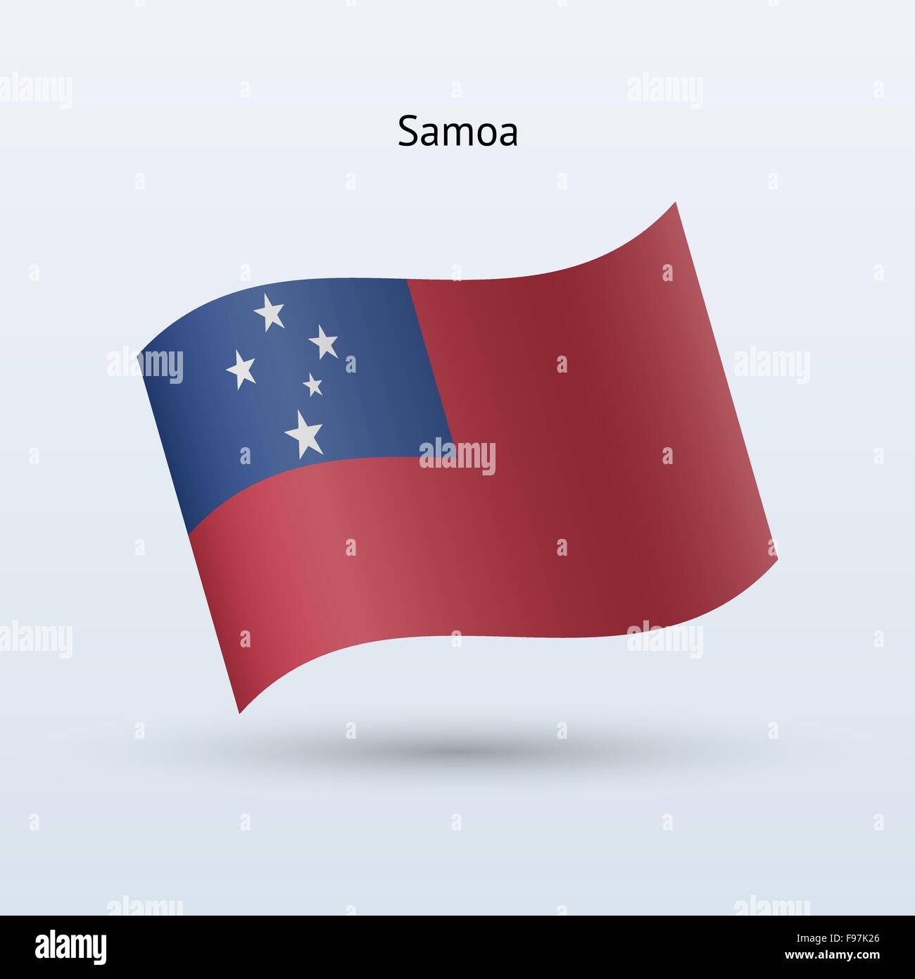 Samoa flag waving form. Vector illustration Stock Vector Image & Art ...