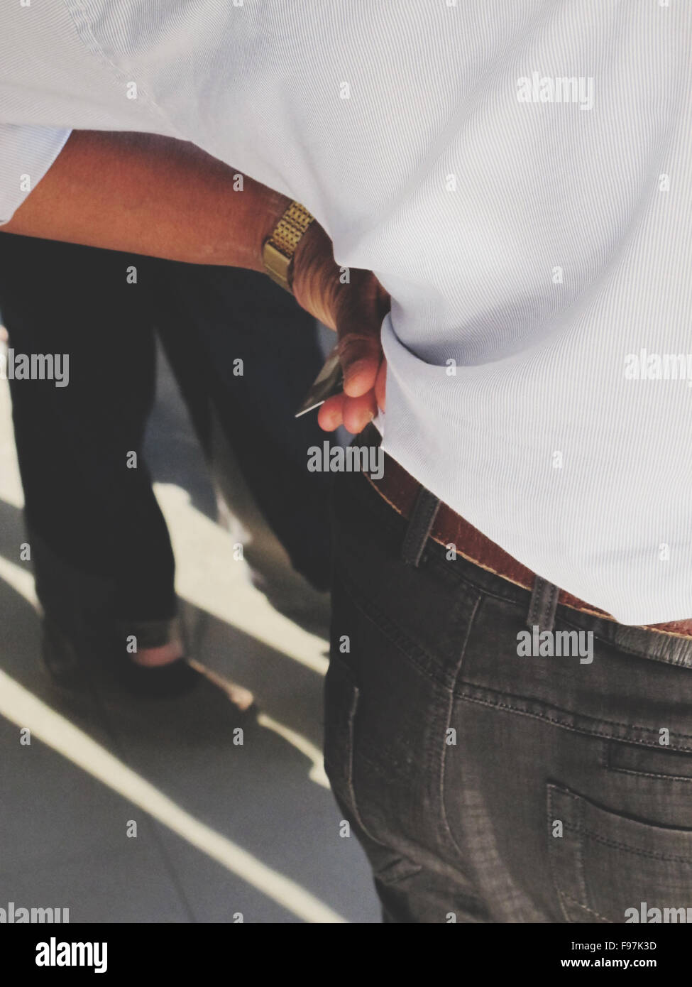 Man hand on hip close up hi-res stock photography and images - Alamy