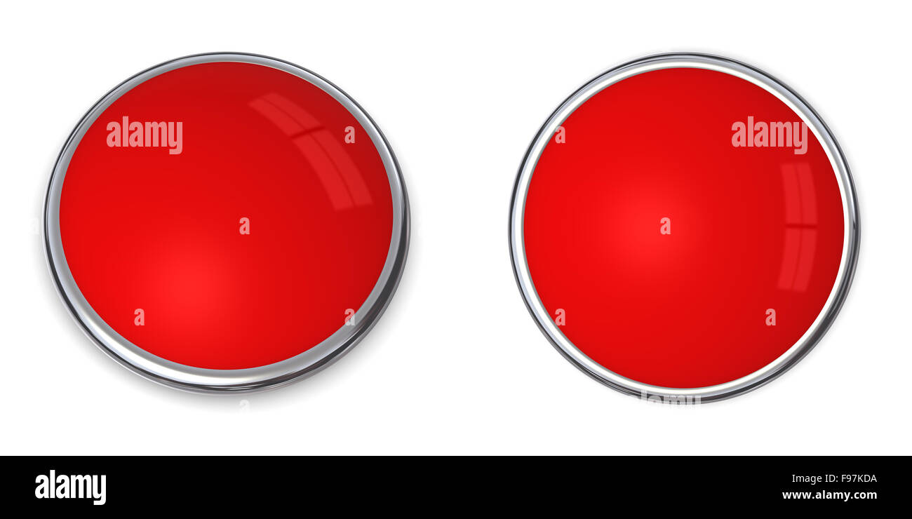 3D Button Solid Red Stock Photo - Alamy