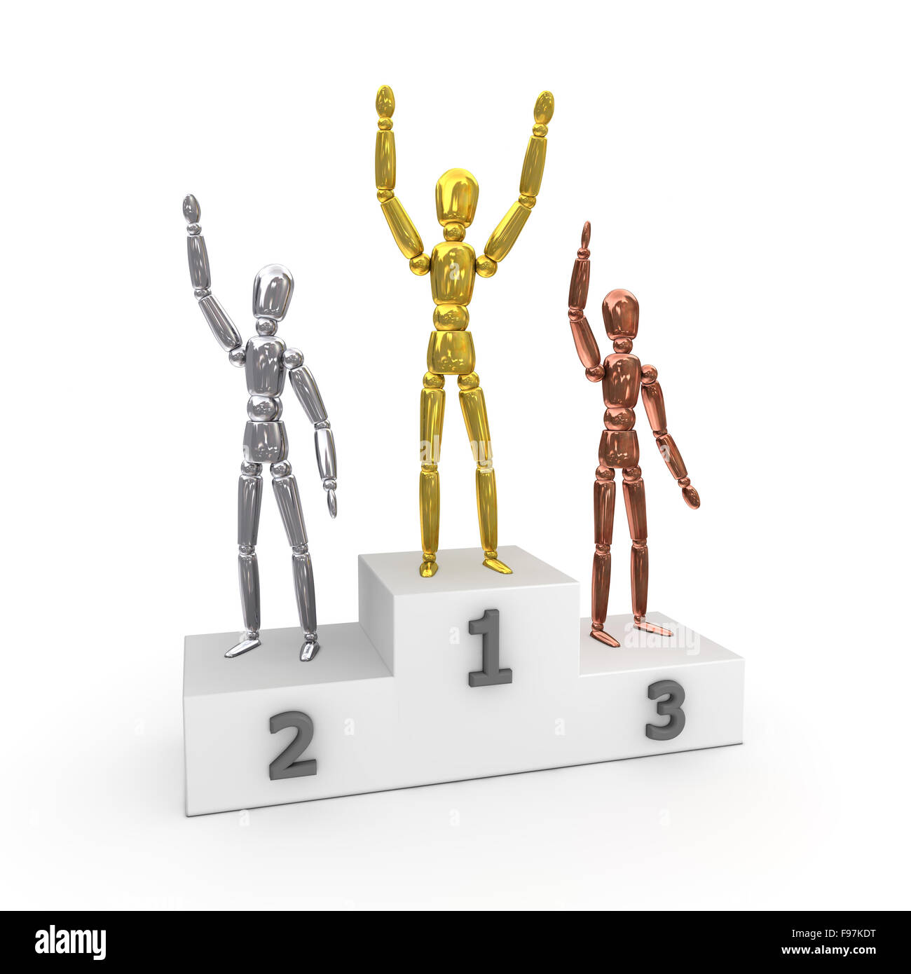 Victory Podium - Winners in Gold, Silver, Bronze Stock Photo - Alamy