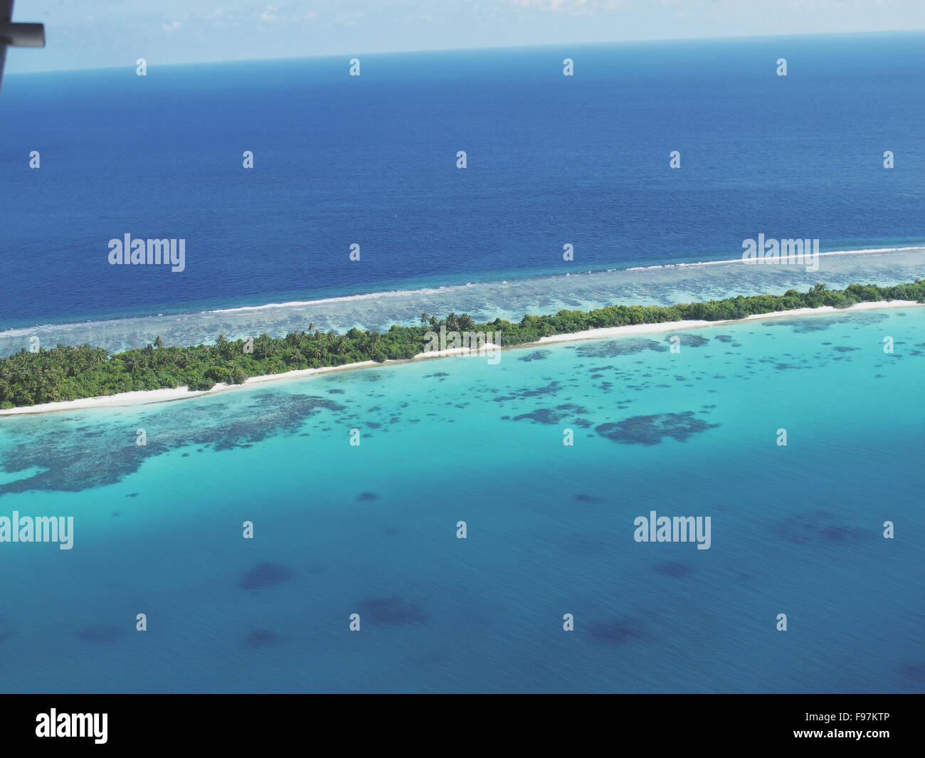 Aerial View Of Scenic Atoll Stock Photo - Alamy