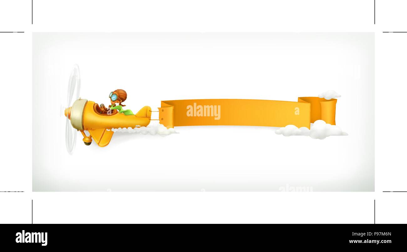 Aircraft vector, banner Stock Vector Image & Art - Alamy