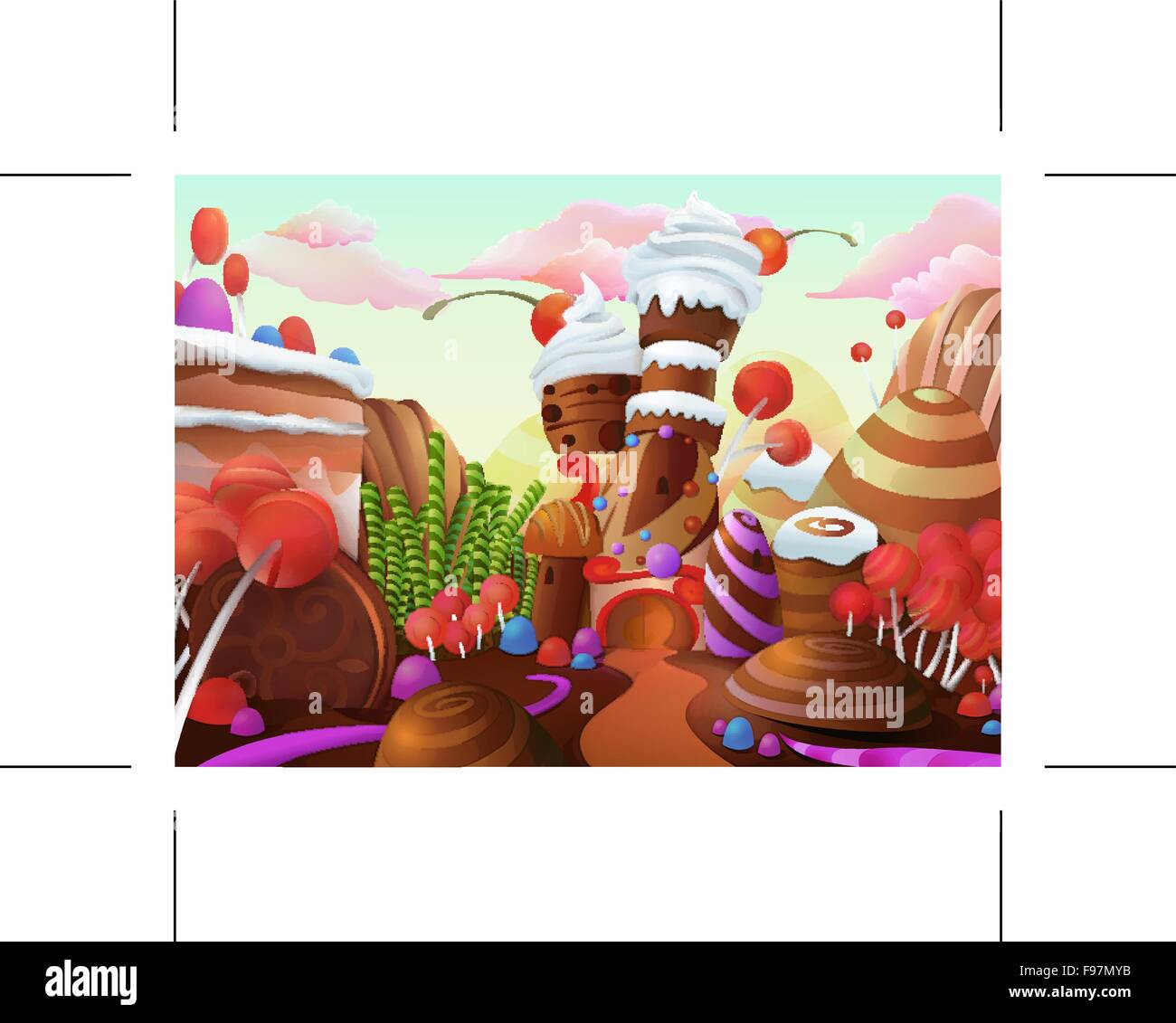 Sweet vector background Stock Vector Image & Art - Alamy