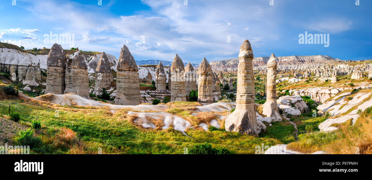 Cappadocia, Turkey. Amazing and idyllic Love Valley in natural park ...