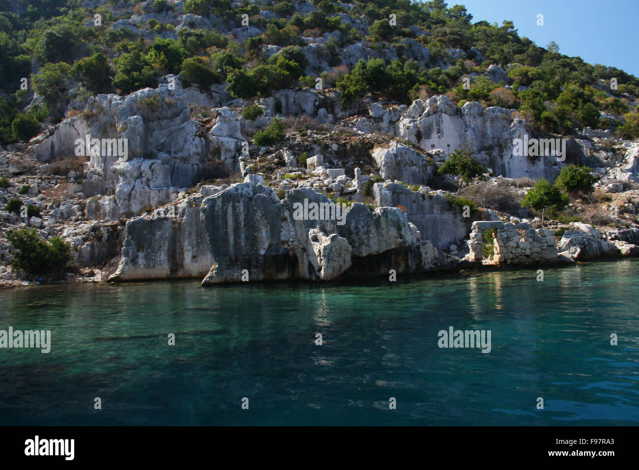 Sea and Rocks inTurkey Stock Photo - Alamy