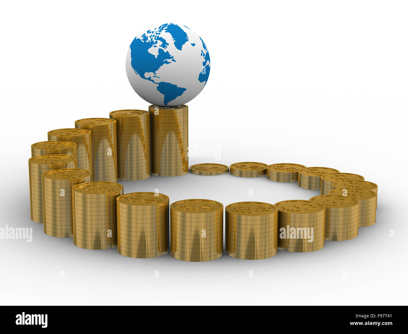 diagram of growth. 3D image. Isolated illustration Stock Photo - Alamy