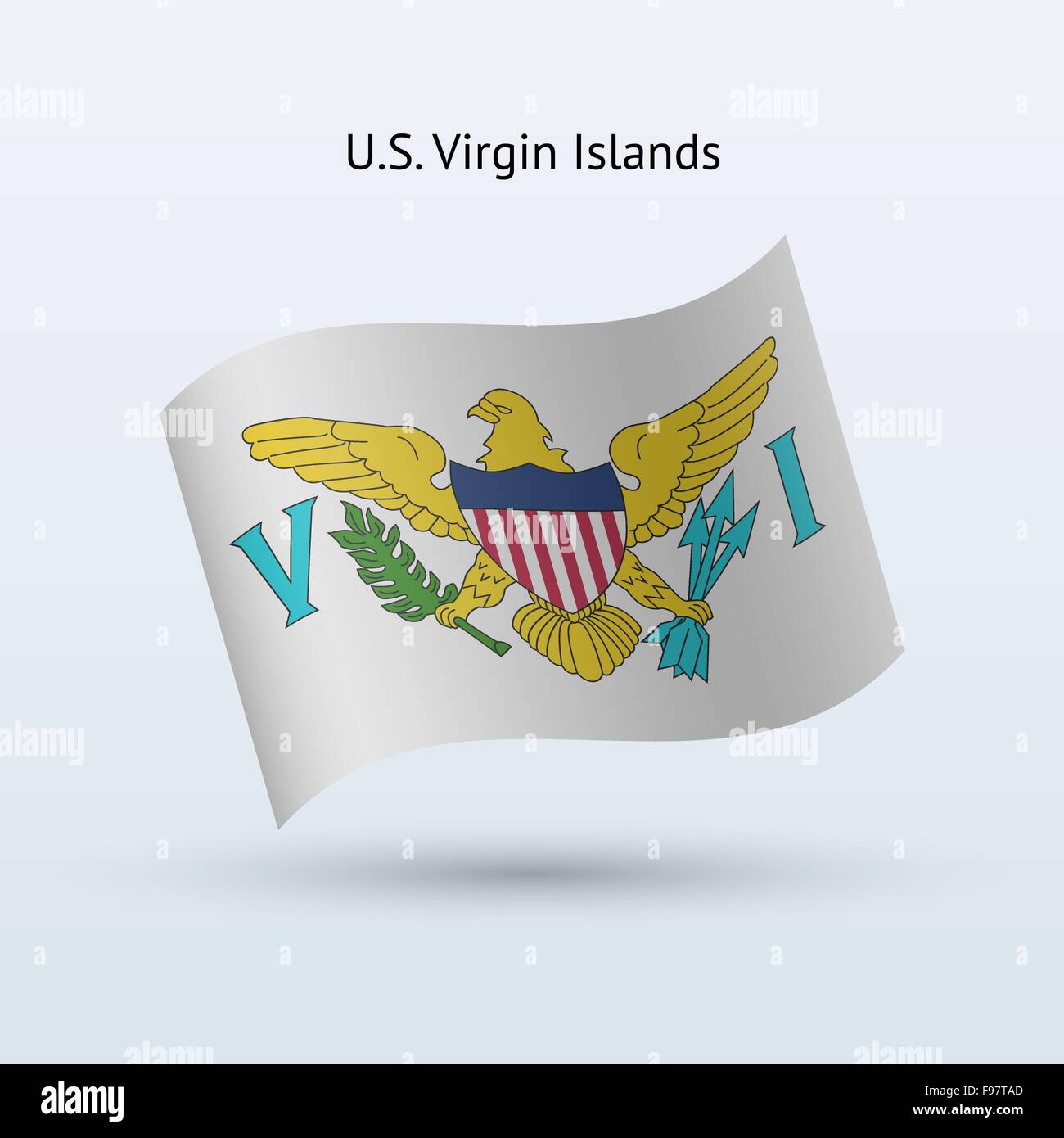 U.S. Virgin Islands flag waving form Stock Vector Image & Art - Alamy