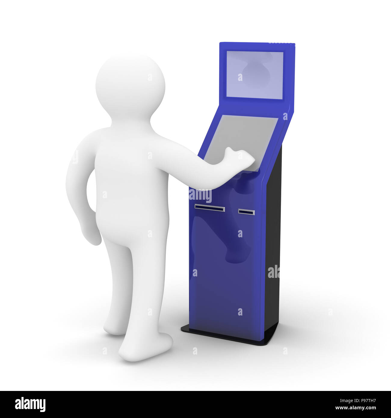 electronic terminal on a white background. Isolated 3D image Stock ...