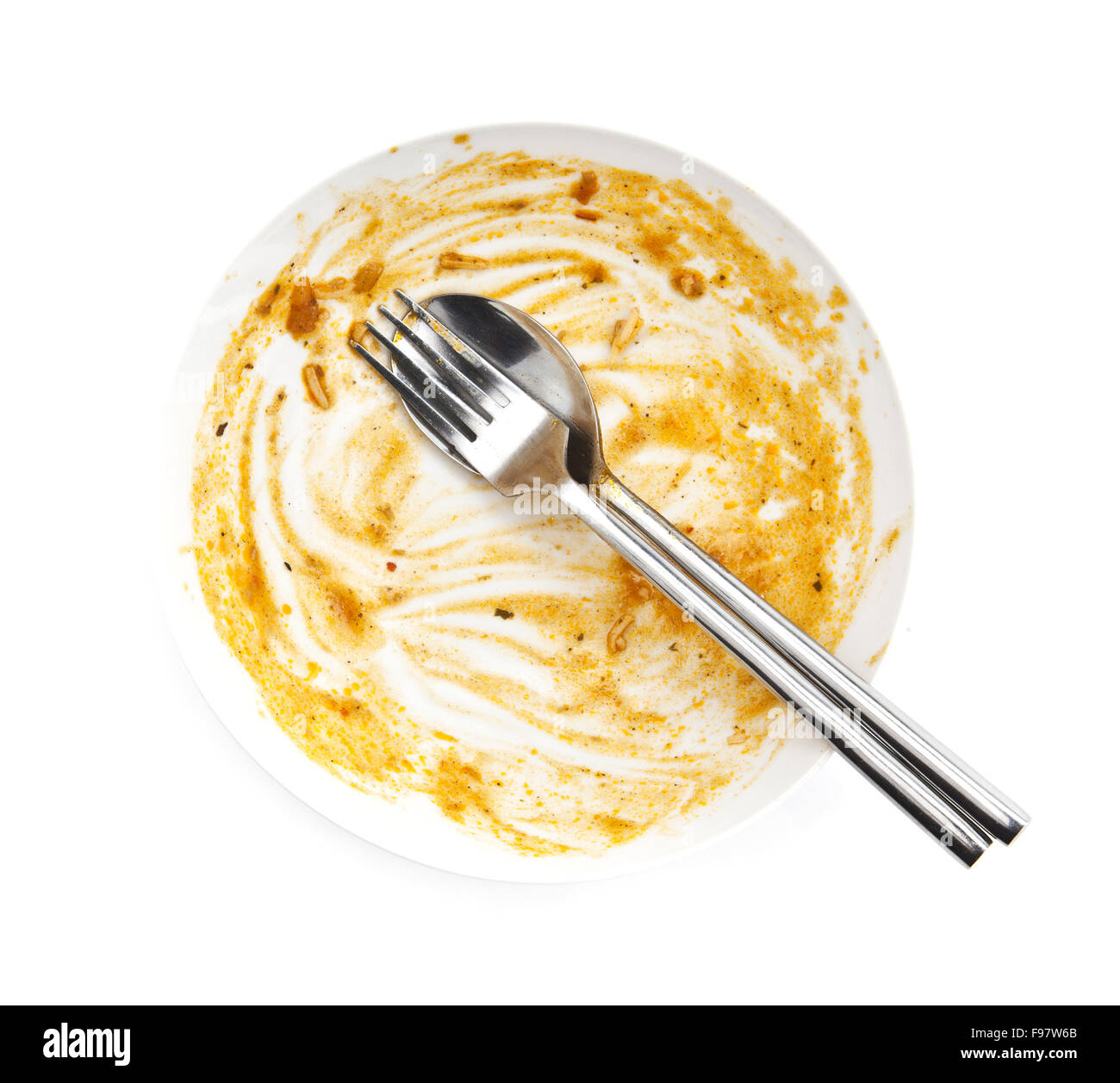 Empty food bowl on white background Stock Photo - Alamy