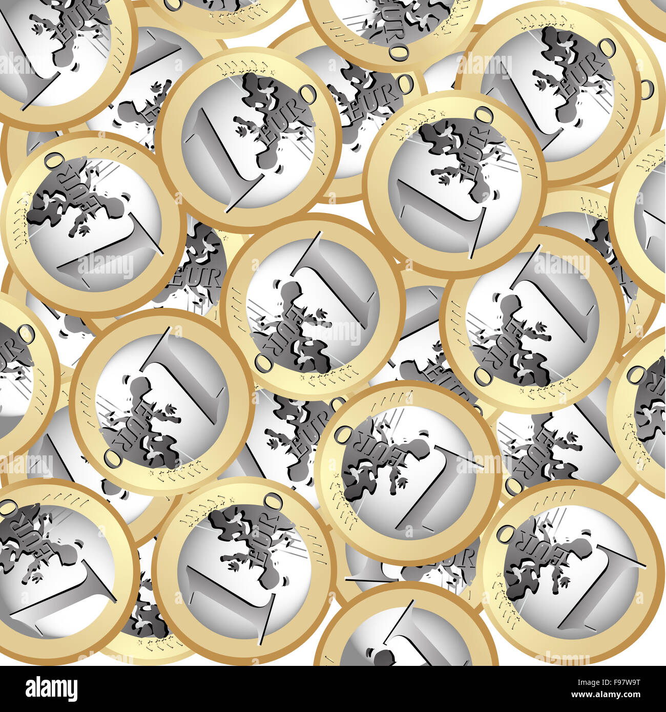 Euro coins background Stock Photo - Alamy