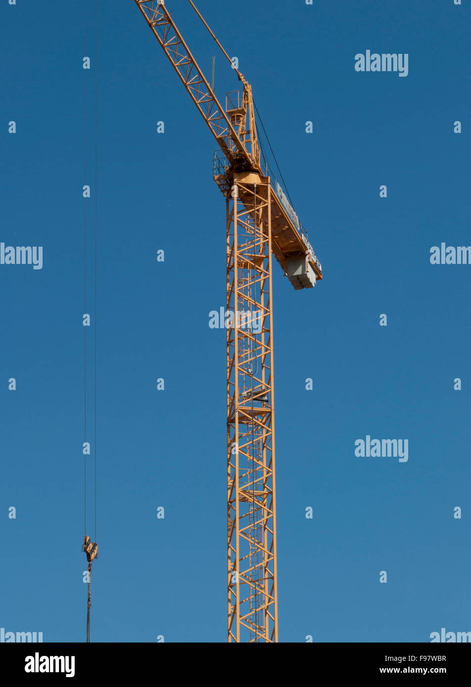 Blue sky Crane Stock Photo - Alamy