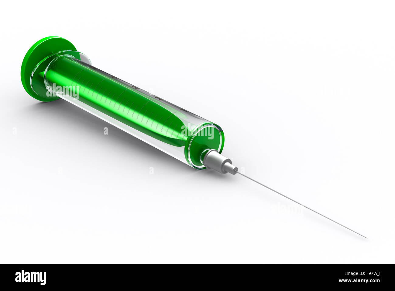 Syringe on white background. Isolated 3D image Stock Photo - Alamy