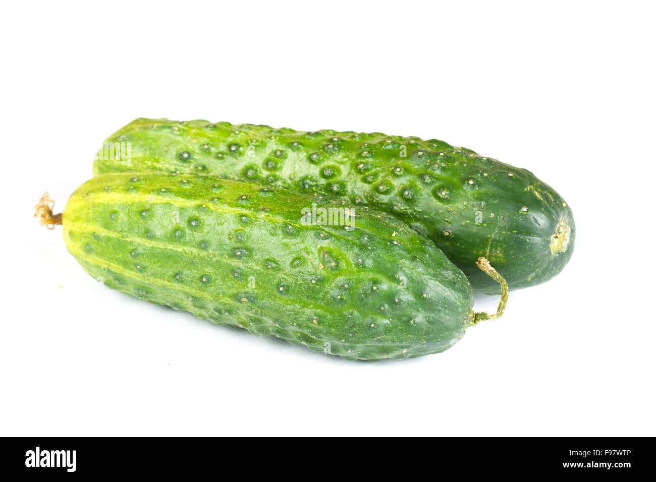two cucumbers isolated on a white Stock Photo - Alamy